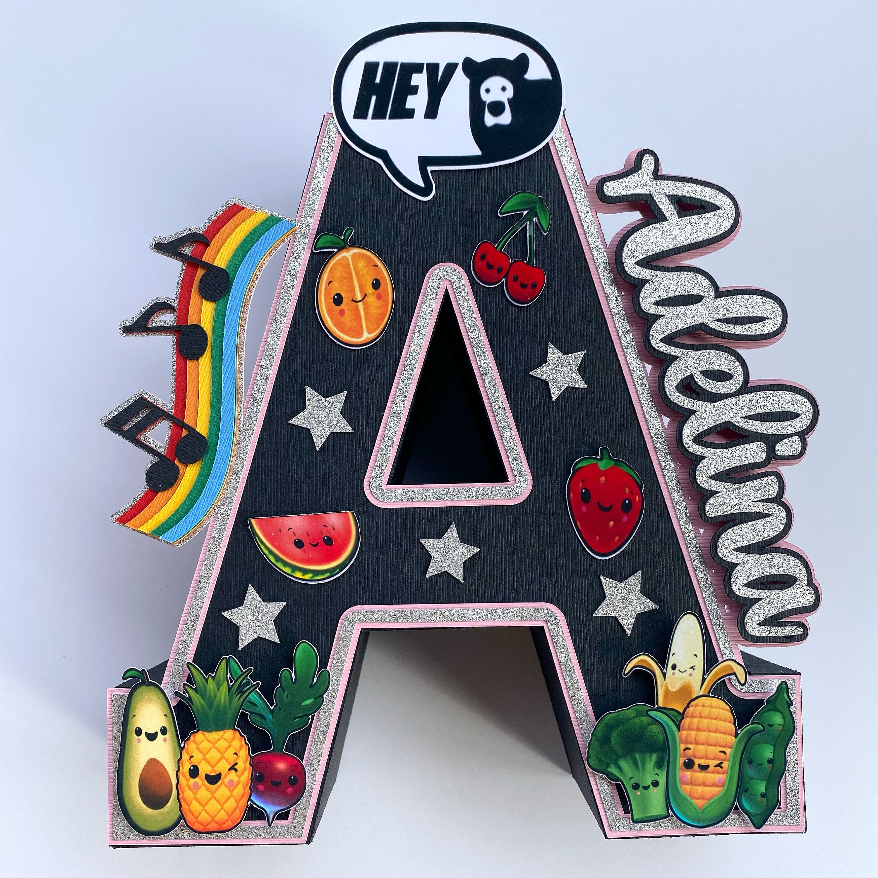 Hey Bear Sensory 3D Letters Hey Bear Birthday 3D Letters - Etsy