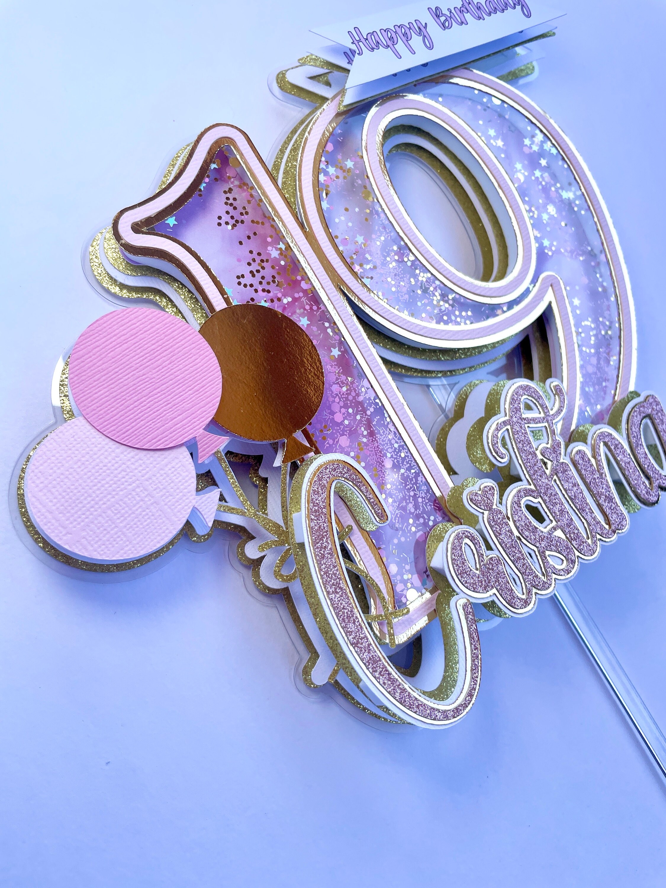 Topper de pastel de cumpleaños topper de pastel de edad - Etsy México