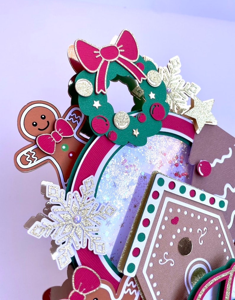 Gingerbread Christmas Cake Topper Gingerbread Birthday - Etsy