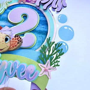 Turtle Cake Topper, Little Turtle Birthday Party Decorations, Little ...