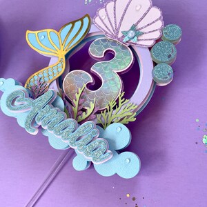 Mermaid Cake Topper, Mermaid Cake Topper, Mermaid Birthday Party ...
