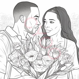 Black Love Unveiled: Adult Coloring Pages Celebrating True Relationship ...