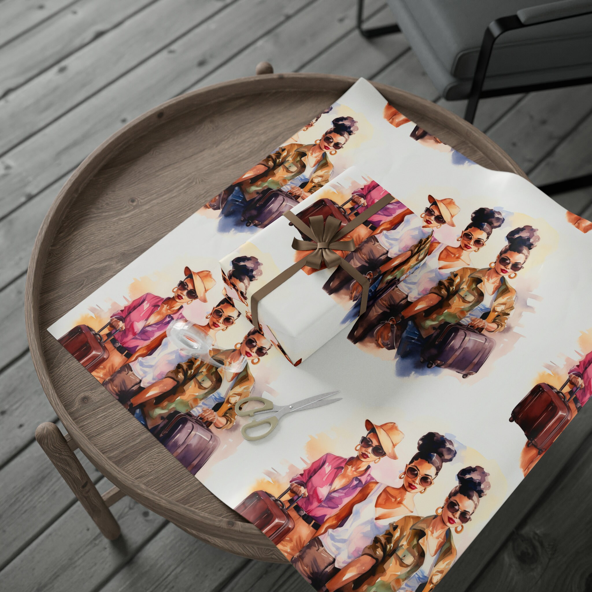 City Chic Gift Wrap Black Women-wrapping Paper Sheet-gift Wrap-girls ...