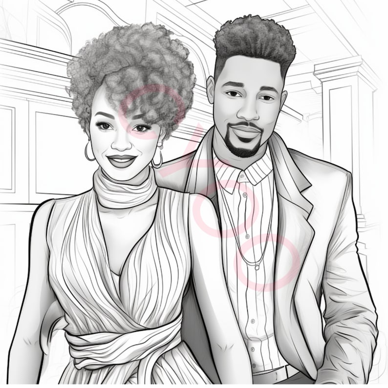 Black Love Unveiled: Adult Coloring Pages Celebrating True Relationship ...