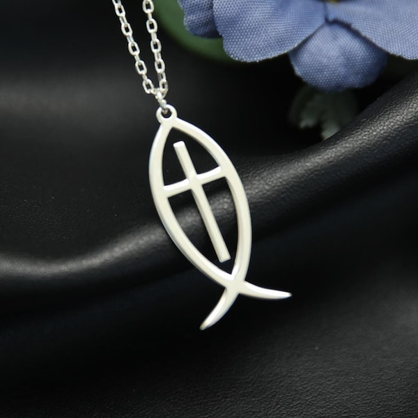 Jesus Fish Necklace - Etsy