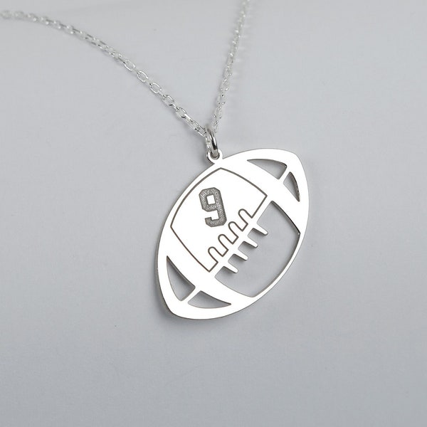 Football Necklace - Etsy