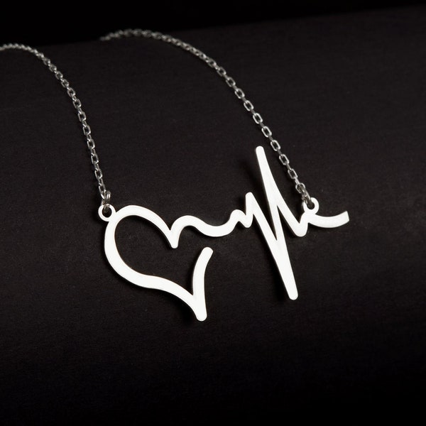 Heart Beat Necklace - Etsy