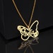 Butterfly Name Necklace: Personalized Gold Pendant, Adjustable Chain - Etsy