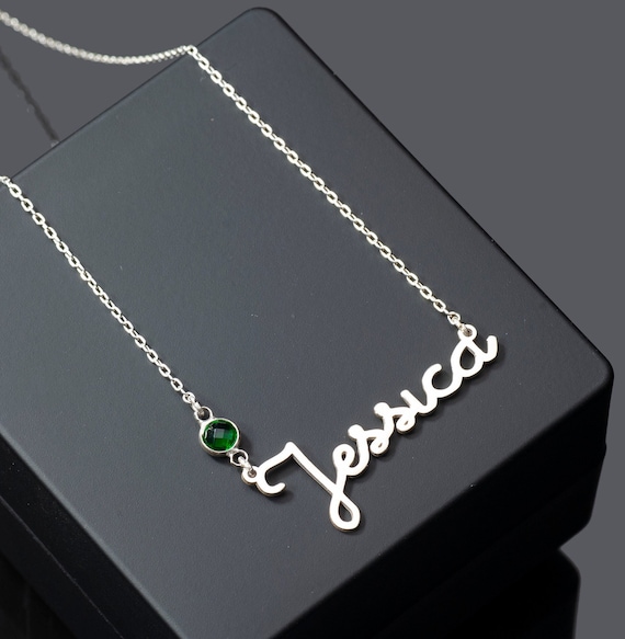 Dainty Name Necklace Sterling Silver Name Jewelry Personalized Name Necklace Custom Name Charm Name Necklace for Women Gift for Mom Etsy