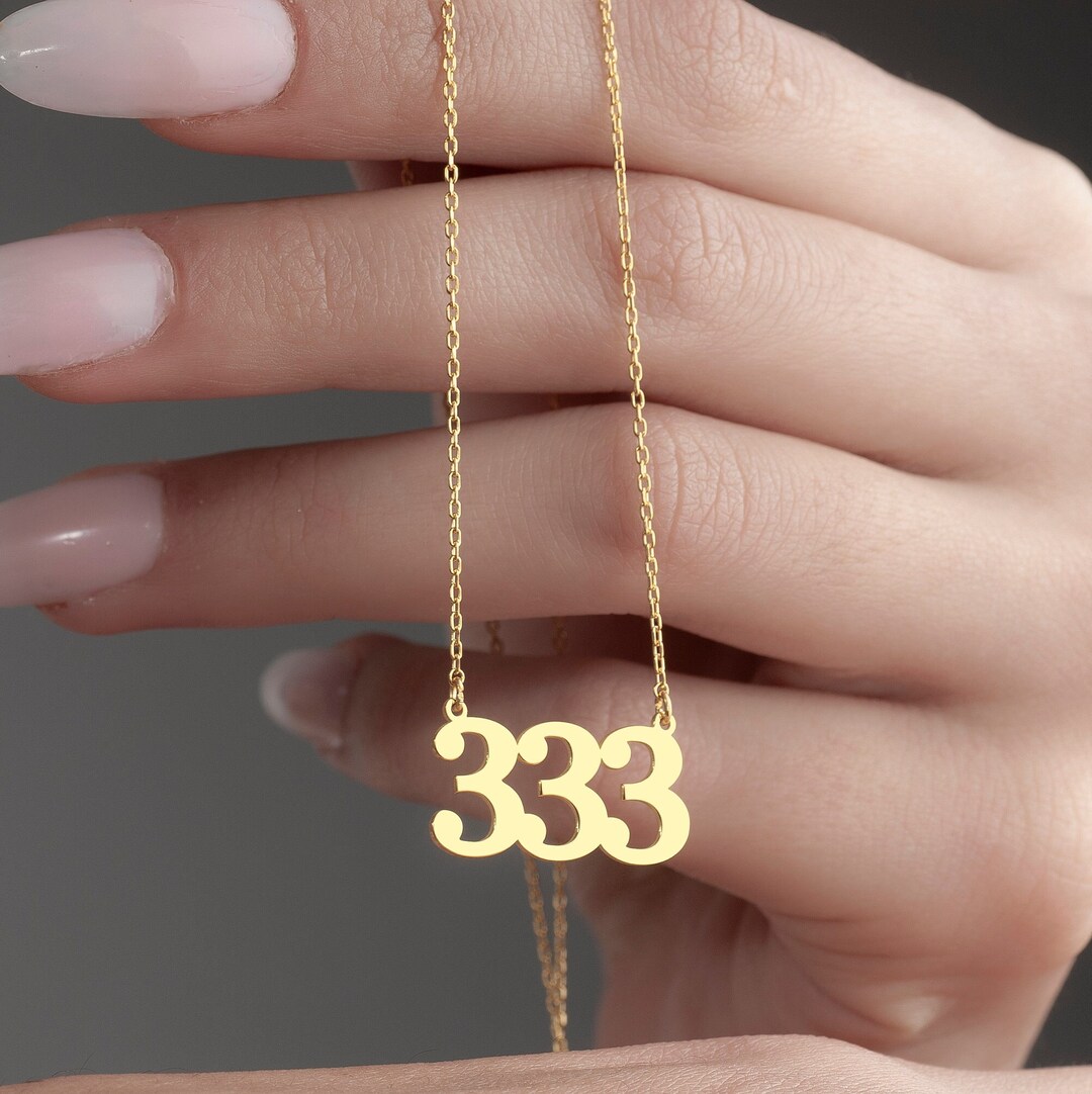 Sterling Silver Angel Number Necklace: Personalized Lucky Number ...