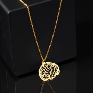 Brain Jewelry in Sterling Silver, Dainty Brain Necklace, Human Brain ...