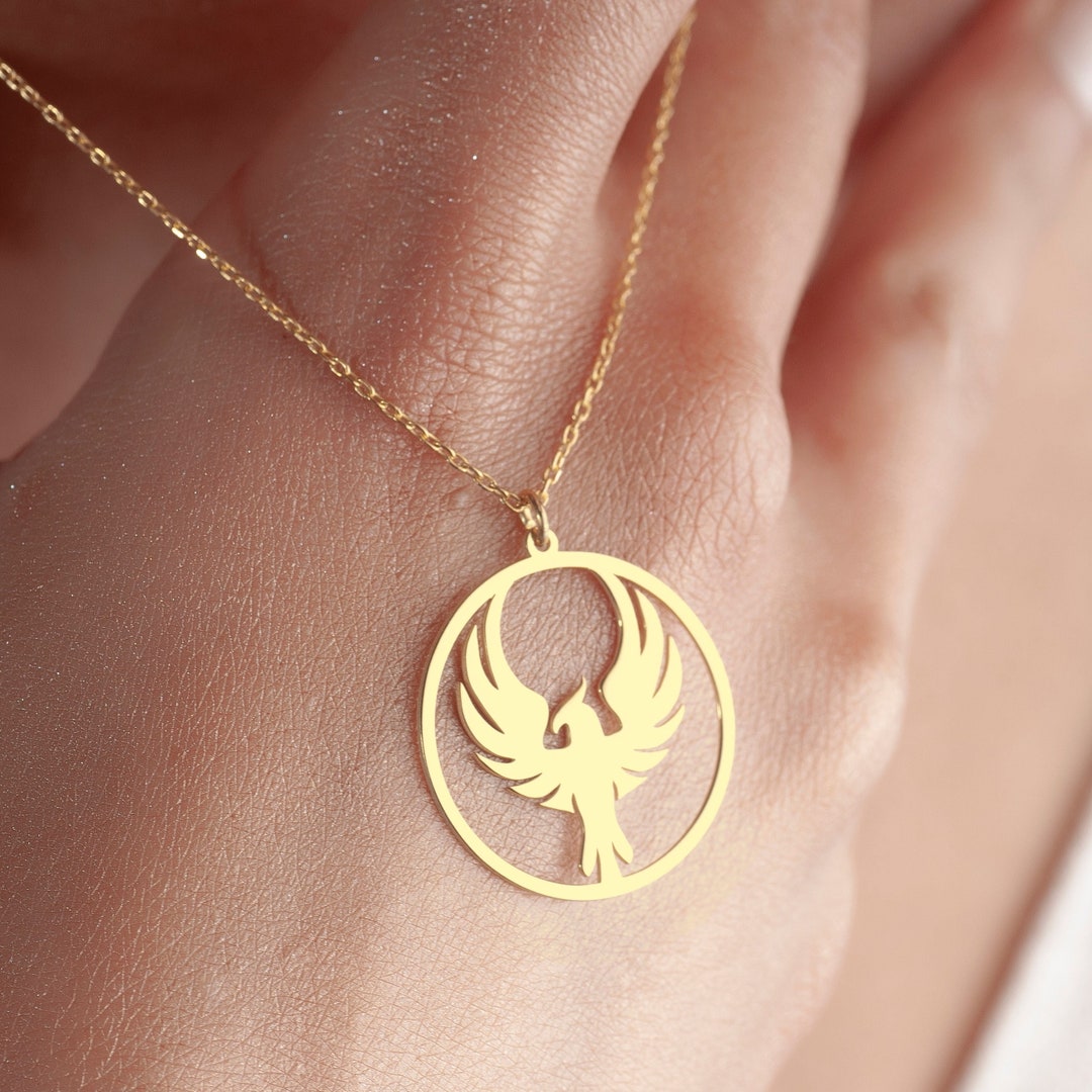 Phoenix Bird Necklace, Phoenix Jewelry in Sterling Silver, Mystic ...