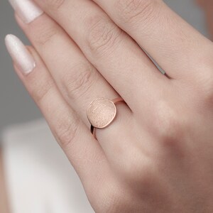 Round Shape Fingerprint Ring, Actual Fingerprint Ring, Fingerprint Band ...