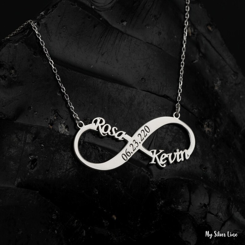 Infinity Name Necklace Personalized Necklace Silver Gold - Etsy