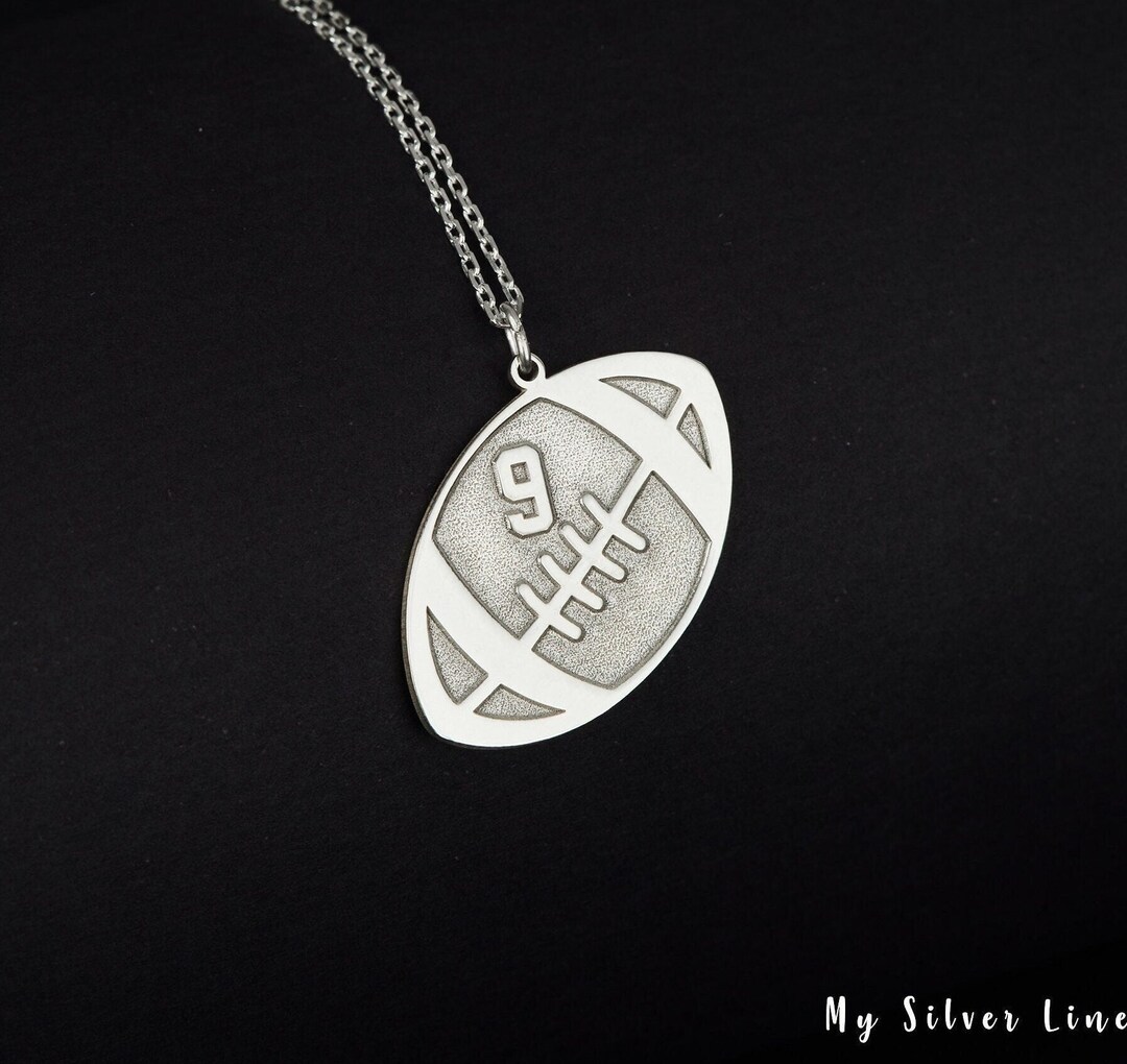 Custom American Football Necklace, American Football Pendant, Super ...