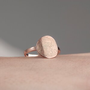 Round Shape Fingerprint Ring, Actual Fingerprint Ring, Fingerprint Band ...