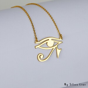 Eye of Ra in Sterling Silver, Evil Eye Necklace, Gift for Her, Eye of ...