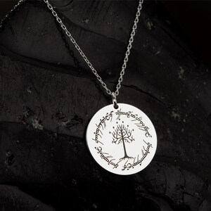 Tree of Gondor LOTR Necklace, Sterling Silver Lord of the Rings Jewelry ...
