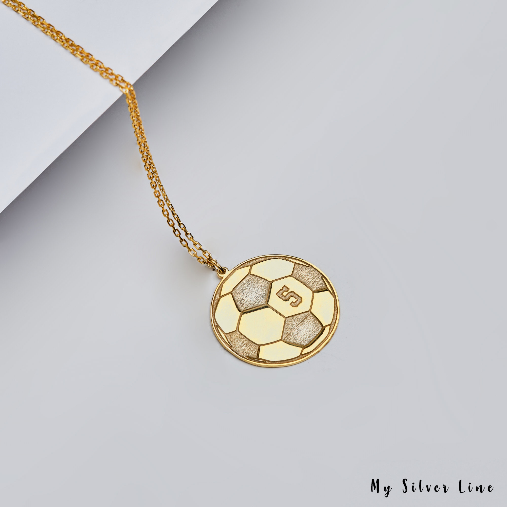 Soccer Necklace Silver Soccer Ball Pendant Soccer Team Gift - Etsy