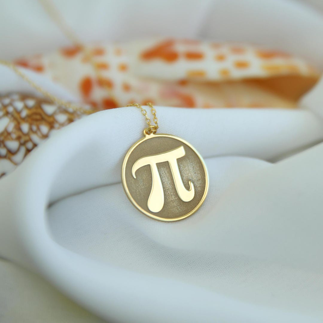 Sterling Silver Pi Necklace: Math Symbol Pendant, Gift for Geeks - Etsy