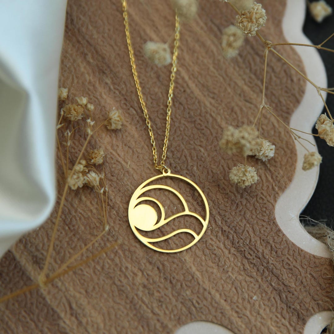 Sun Wave and Wind Necklace in Sterling Silver: Love of the Nature ...