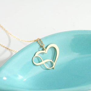 Heart Shape Infinity Necklace, Eternal Love Jewelry, Sterling Silver ...