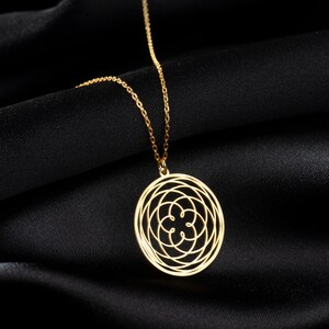 Sterling Silver Rose of Venus Necklace: Sacred Geometry Pendant - Etsy