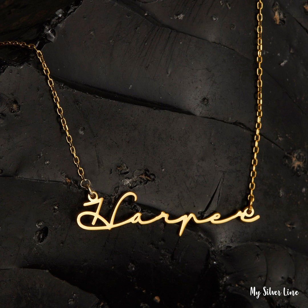 Cursive Name Necklace, Custom Name Necklace in Sterling Silver, Gift ...