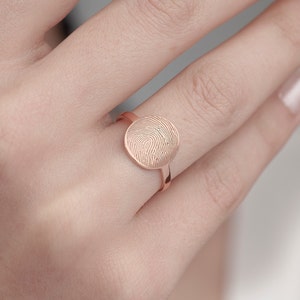 Round Shape Fingerprint Ring, Actual Fingerprint Ring, Fingerprint Band ...