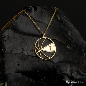 Custom Basketball Pendant, Basketball Necklace in Sterling Silver ...