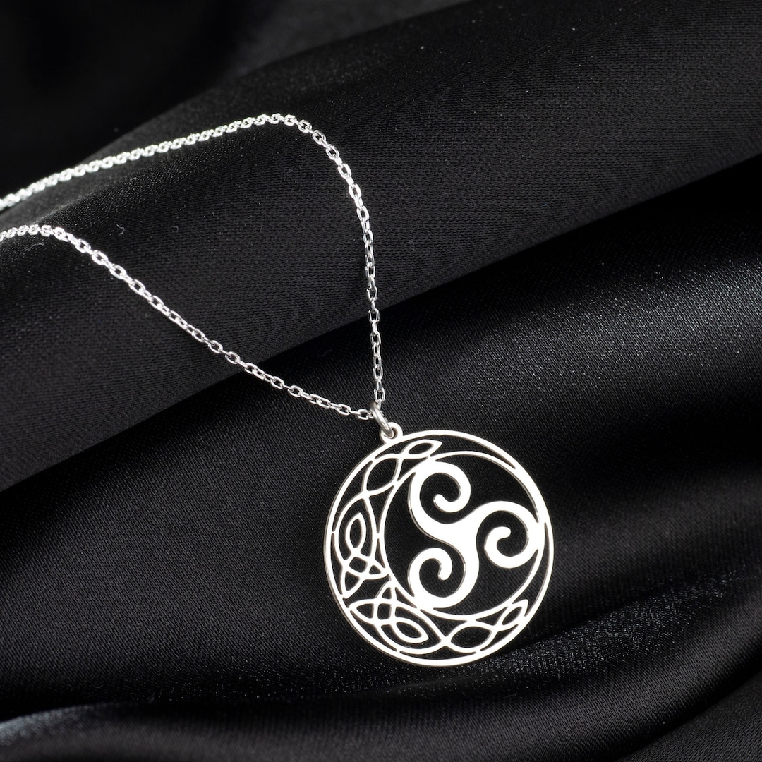 Triskele Jewelry in Sterling Silver, Celtic Knot Triskele Necklace ...