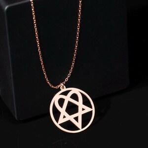 Sterling Silver Heartagram Necklace: Gothic Pagan Pendant - Etsy