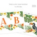 A-Z ALPHABET Tropical Banner. Printable Digital Party Decoration ...