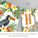 A-Z ALPHABET Tropical Banner. Printable Digital Party Decoration ...