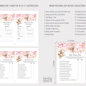 18 Digital Baby Shower Games. Pink Teddy Bear Party. It's a Girl ...