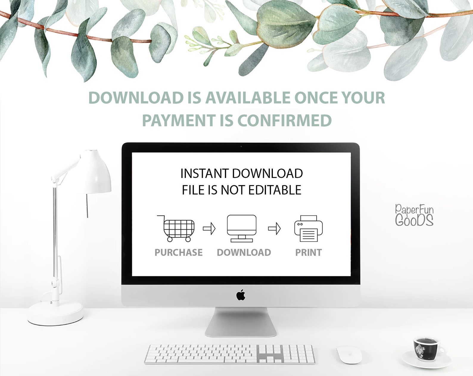 HAPPY BIRTHDAY Tropical Banner. Printable Digital Party Decoration ...