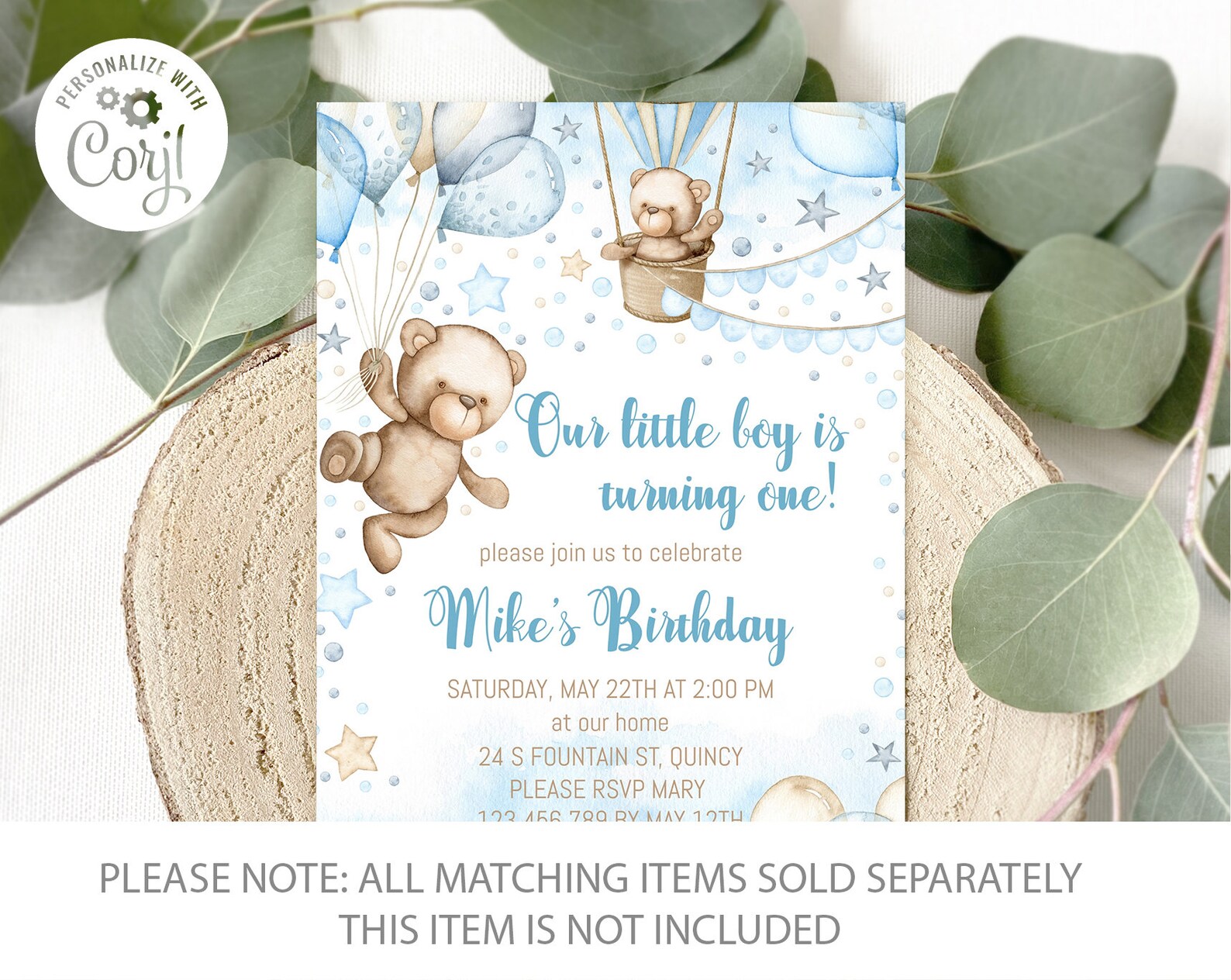 HAPPY BIRTHDAY Teddy Bear Banner. Printable Digital Party - Etsy