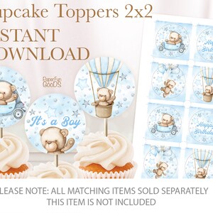 HAPPY BIRTHDAY Teddy Bear Banner. Printable Digital Party Decoration ...