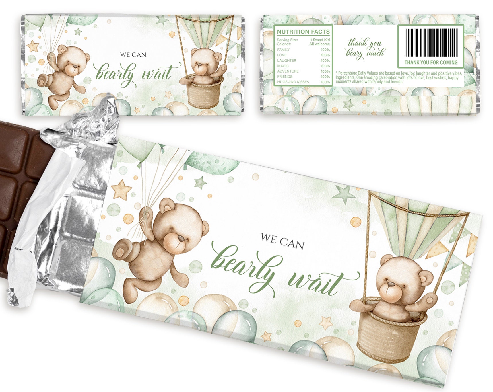 EDITABLE Digital Choco Bar Wrappers Corjl Template. - Etsy