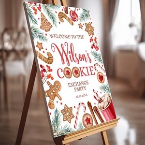 Editable Cookie Exchange Party Welcome Sign. Cookie Decorating ...