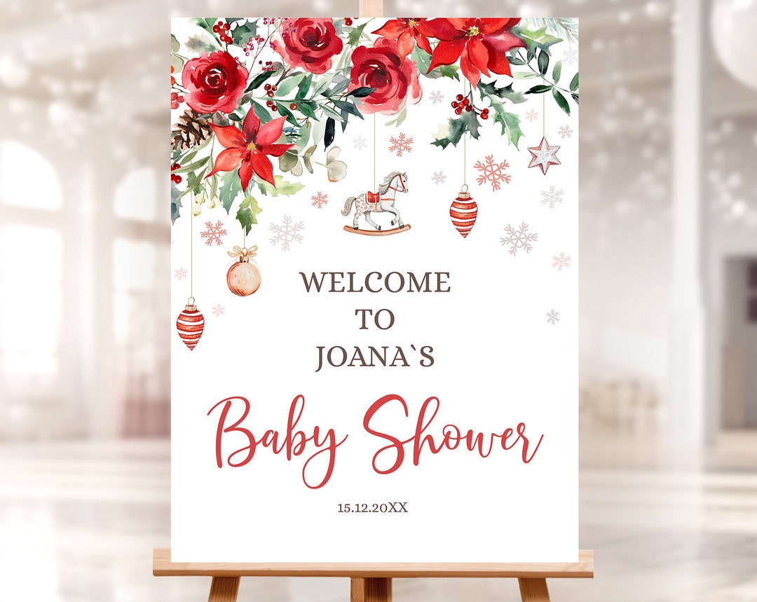Editable Gender Neutral Welcome Sign. Baby Shower Digital Template ...