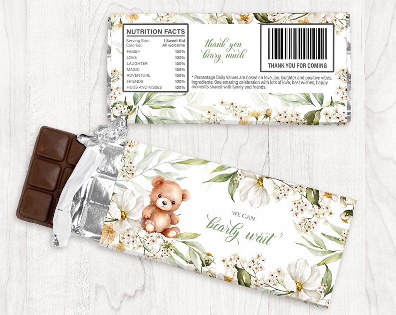 Editable Choco Bar Wrappers. Gender Reveal, Baby Shower, Sprinkle ...