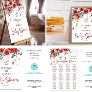 Editable Santa Baby Bundle. Personalized Christmas, Winter Baby Shower ...