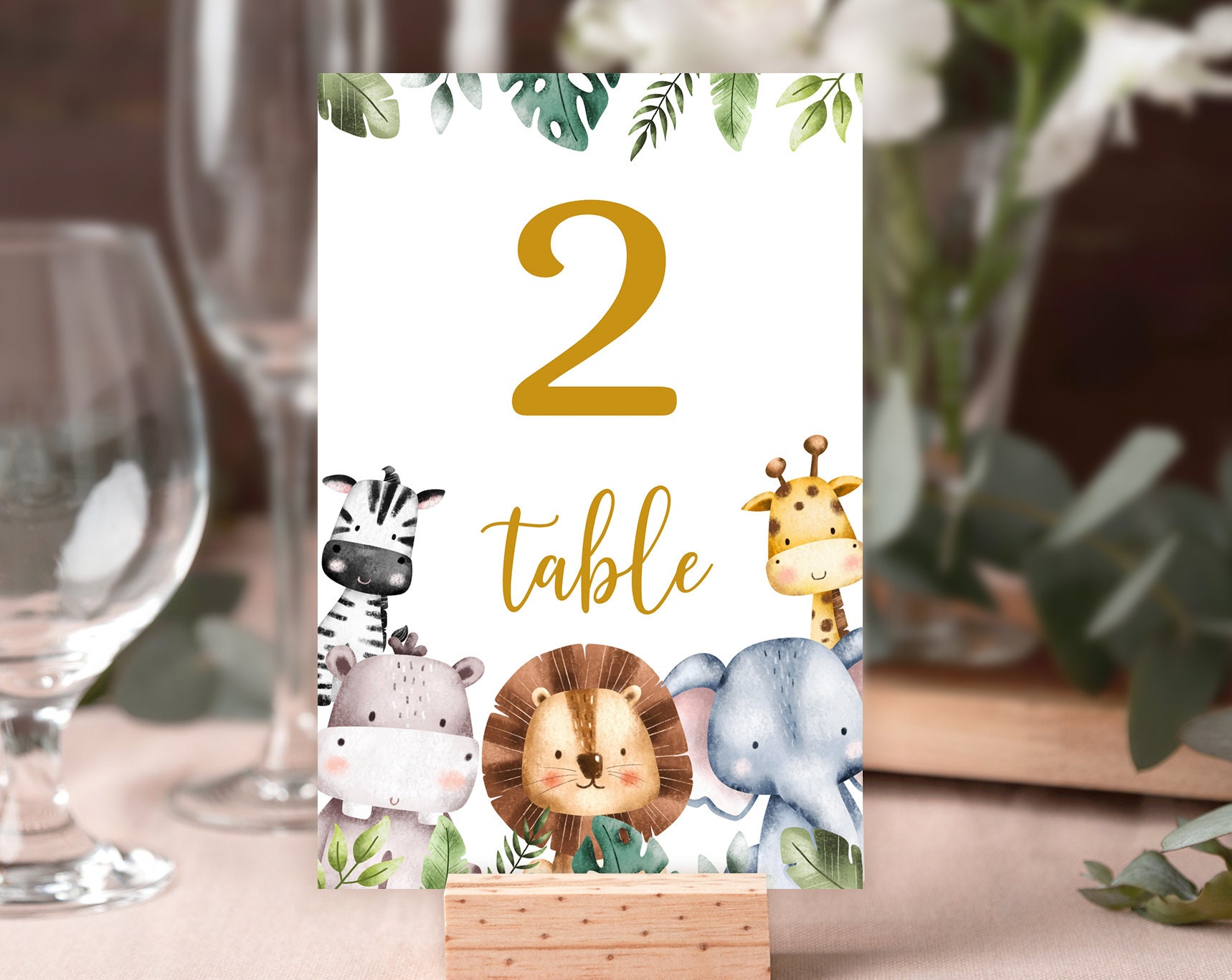EDITABLE Digital Menu Card and Table Number. Wild ONE 1st Birthday ...