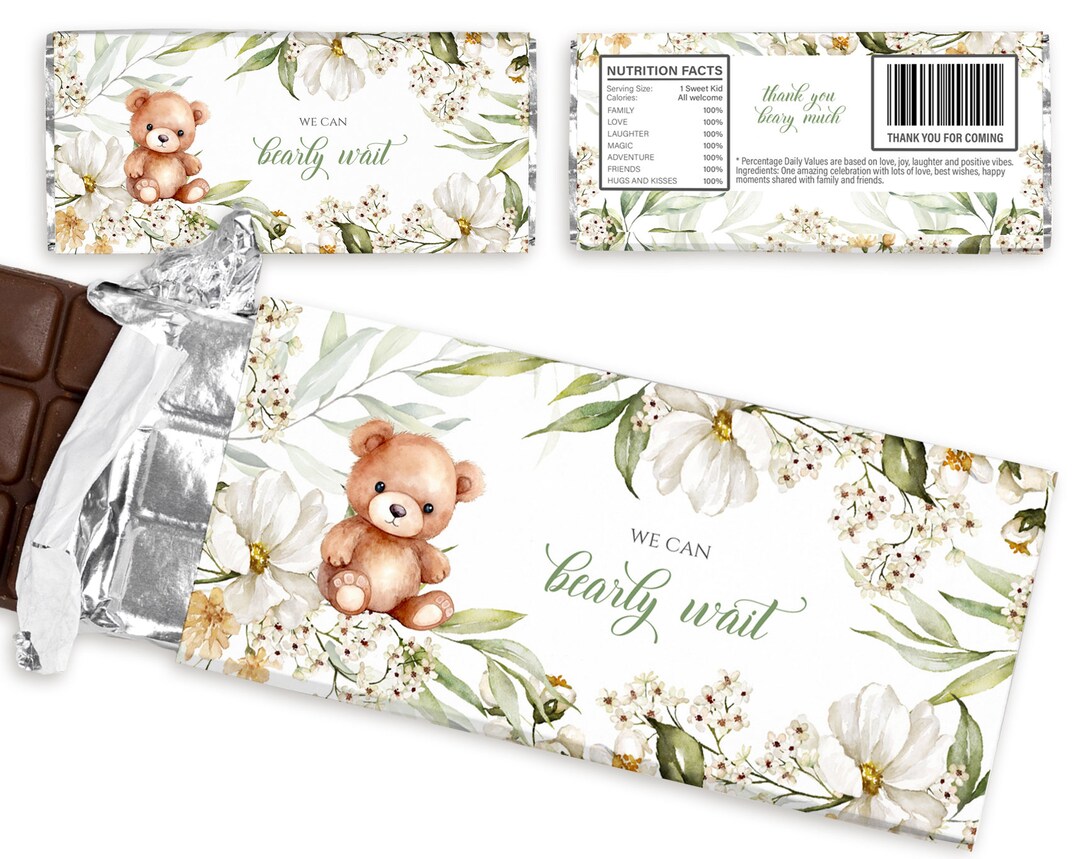 Editable Choco Bar Wrappers. Gender Reveal Baby Shower - Etsy