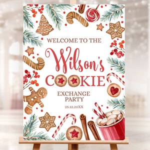 Editable Cookie Exchange Party Welcome Sign. Cookie Decorating ...