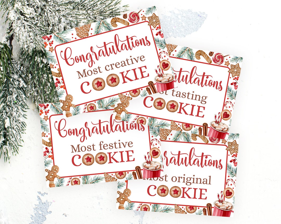 Editable Digital Cookie Award Certificates. Cookies Exchange Voting ...