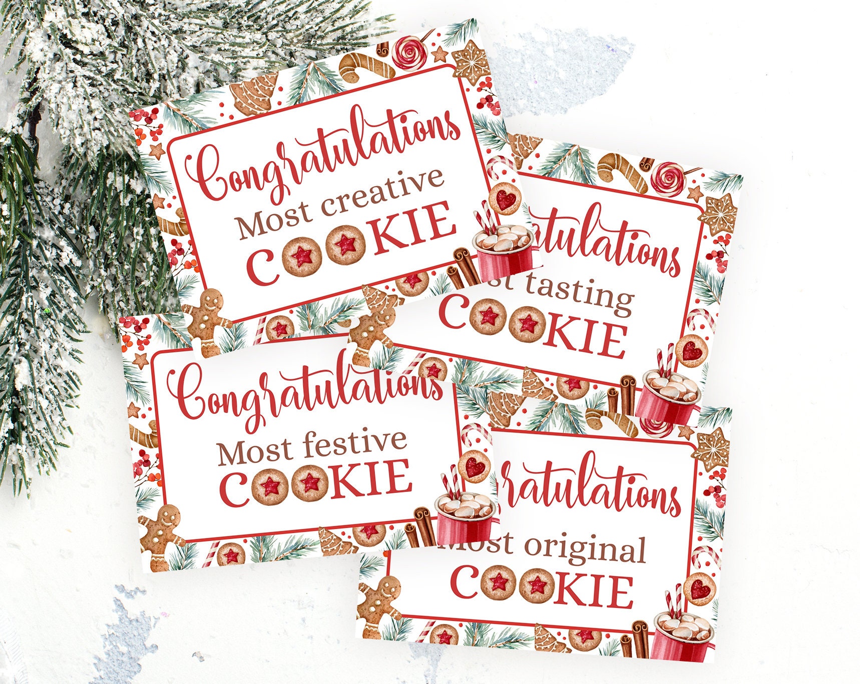 Editable Digital Cookie Award Certificates. Cookies Exchange Voting ...