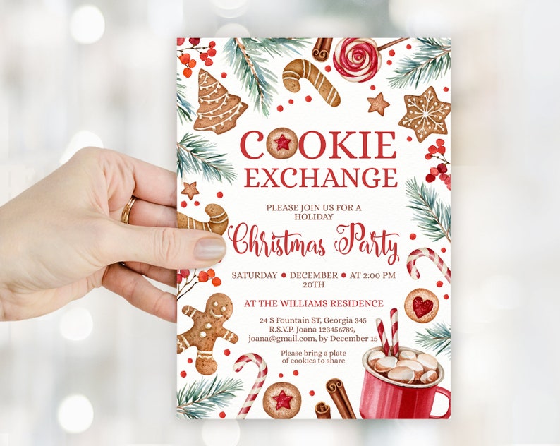 Editable Cookie Exchange Party Invite\evite. Cookie Decorating ...