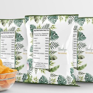EDITABLE Digital Wild One Chip Bag. Personalized Safari Animals, Jungle ...